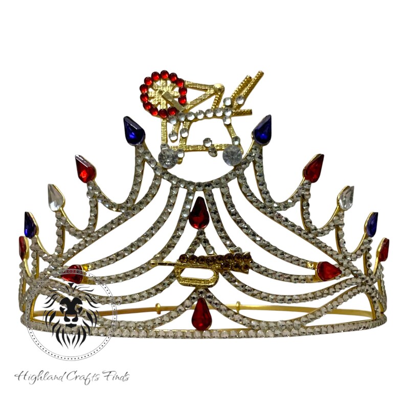 Heroines of Jericho Masonic HOJ Golden Tone 12 Pointes Matron Crown ...