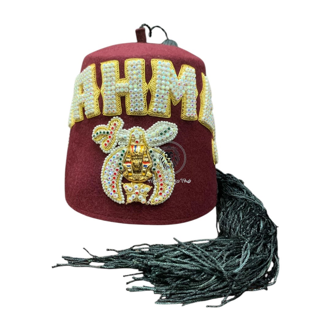Masonic Shriner Custom Fez Hat Custom Lodge Name & Number in ...