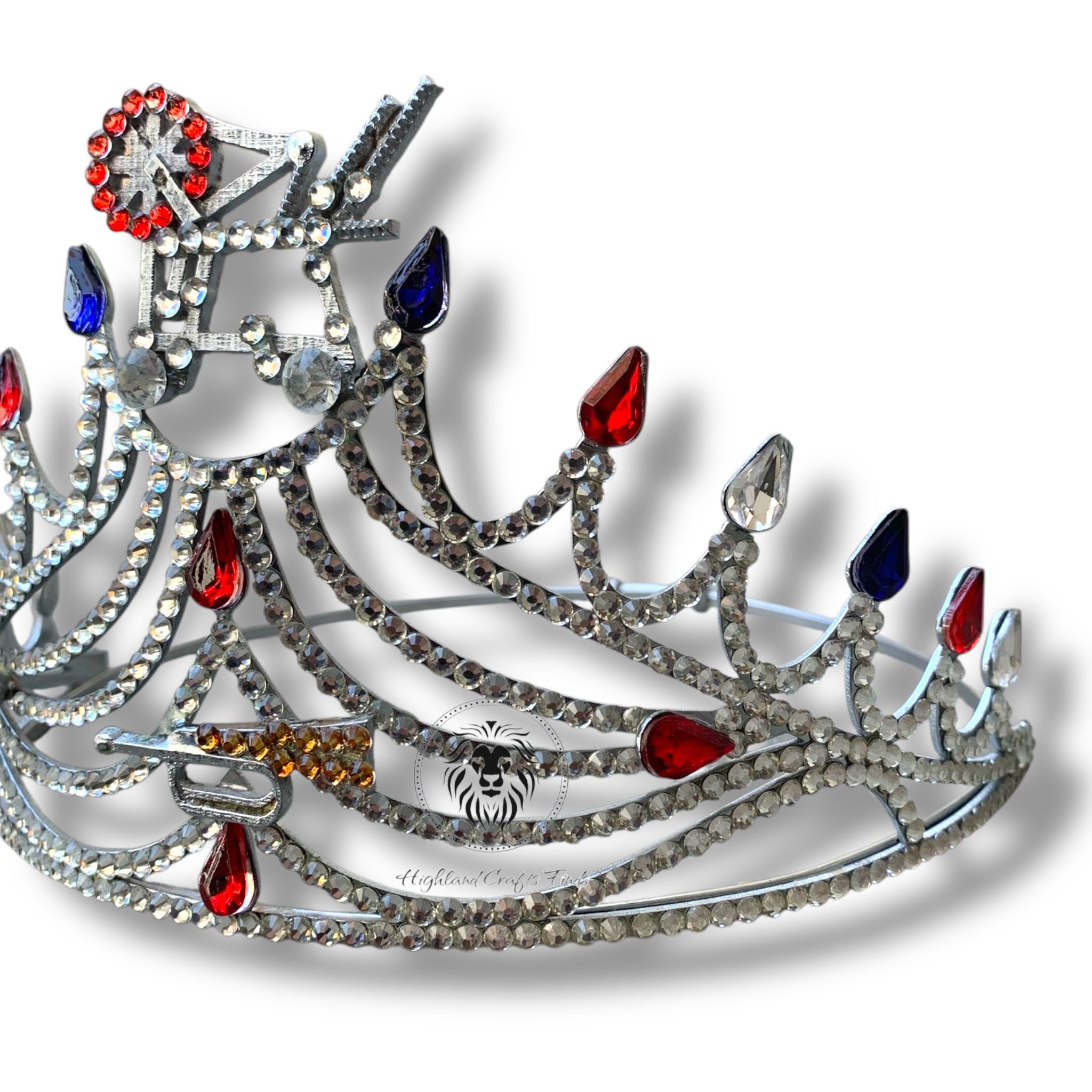 Masonic HOJ Crown Heroines of Jericho Silvetone Matron Crown Adjustable HOJ Crown With Crown ...