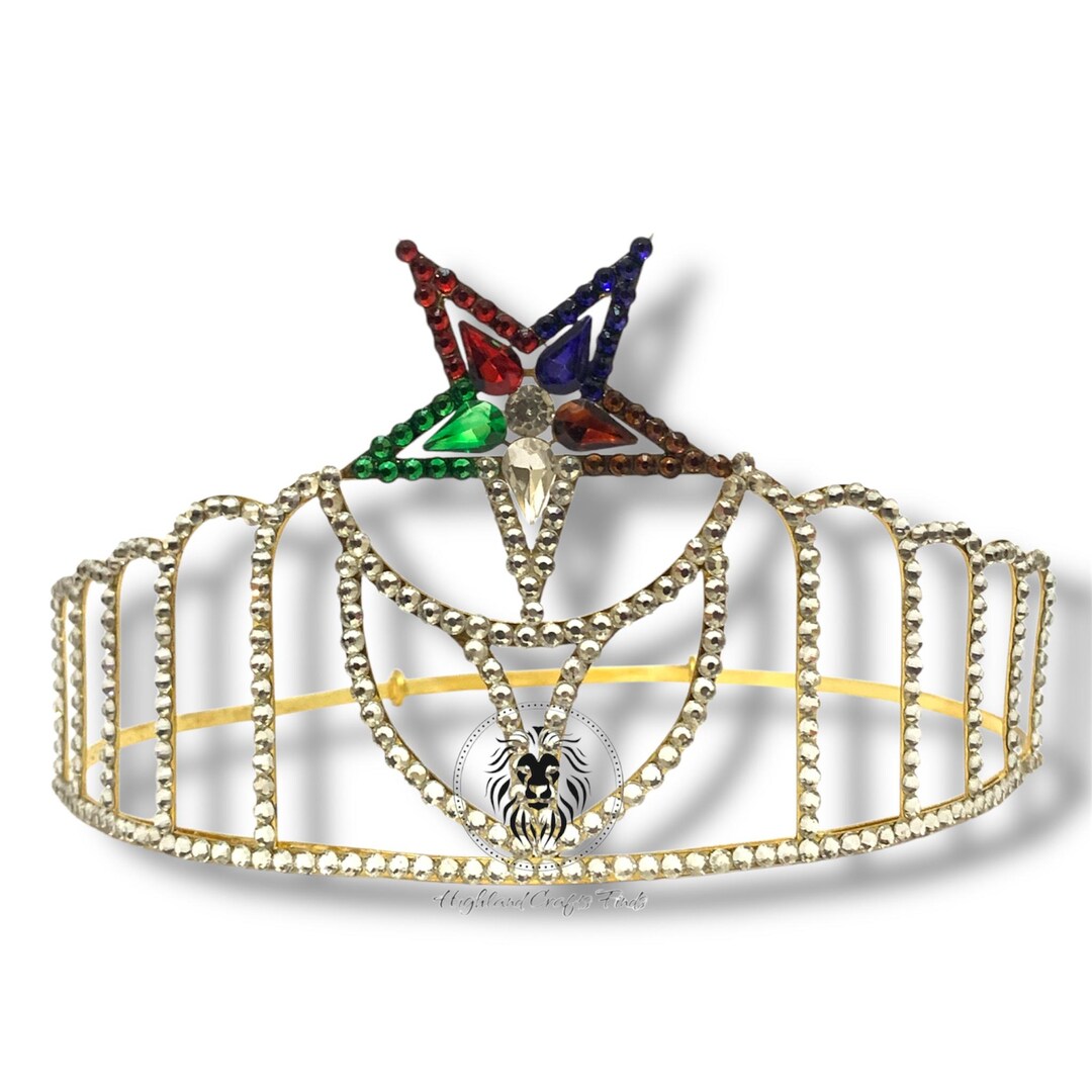 Masonic OES Crown Order of Eastern Star Golden Adjustable Crown With ...