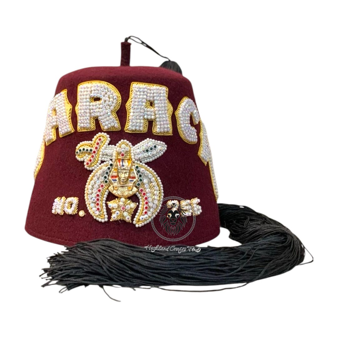 Shriner Fez Hat Masonic Custom Fez Hat Shriner's Personalized Lodge ...