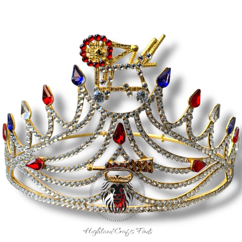 Masonic Heroines of Jericho Crown - HOJ Adjustable Crown - Golden Adjustable HOJ Crown With Free ...