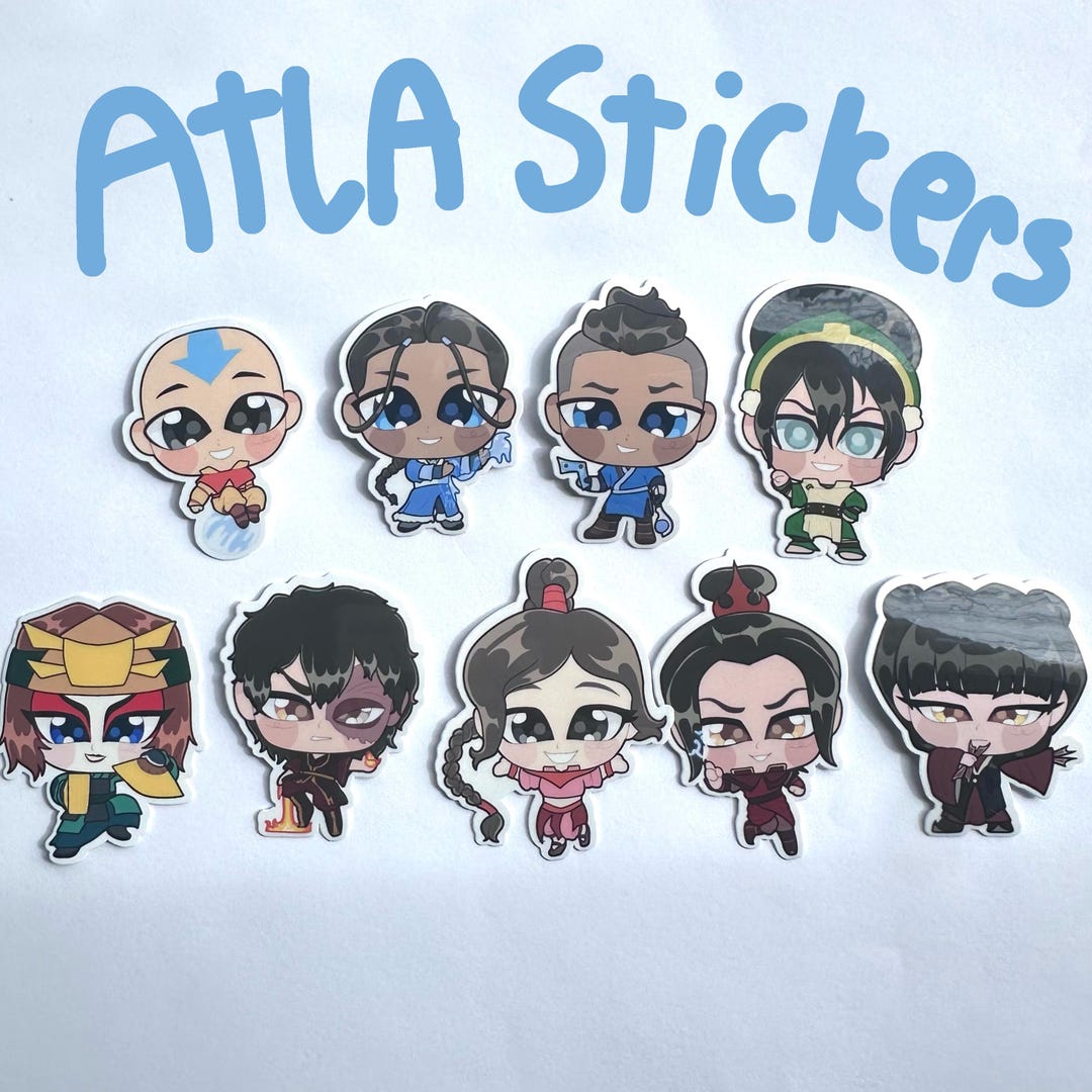 ATLA Vinyl Stickers | Avatar, Zuko, Aang, Katara, Sokka, Toph, Azula ...