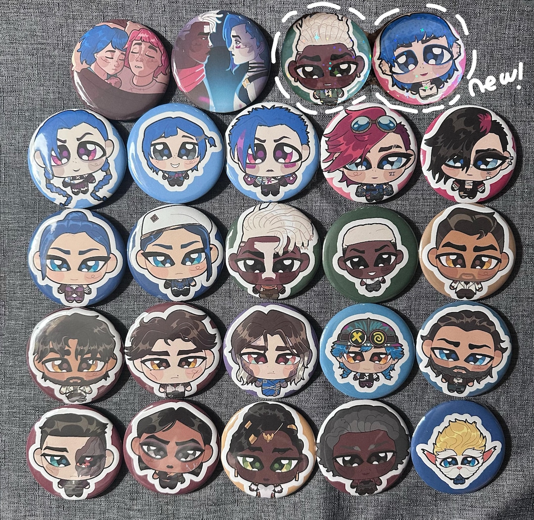 Arcane Chibi Pins | Vi, Jinx, Ekko, Jayce, Viktor, Mel, Ambessa, Silco ...