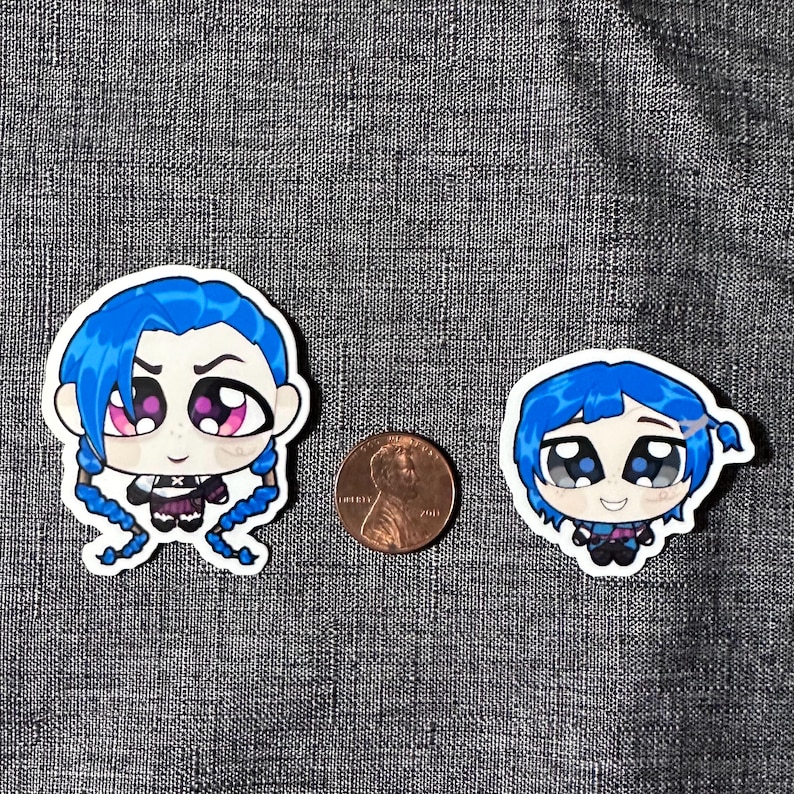 Arcane Season 1/2 Chibi Stickers | Jinx Vi Ekko Caitlyn Jayce Viktor ...