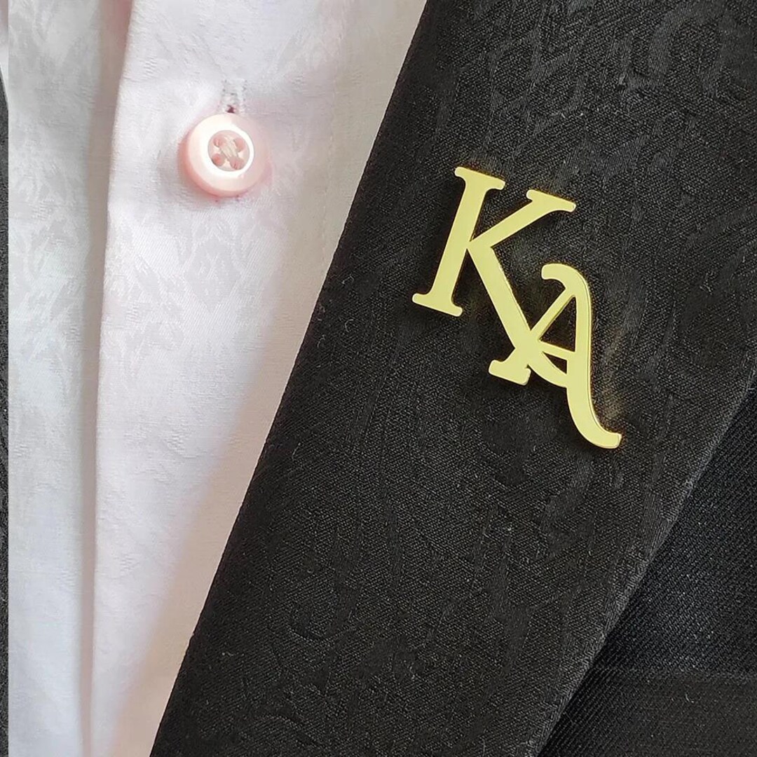 Custom Letters Brooch Pin, Personality Stainless Steel Nameplate ...