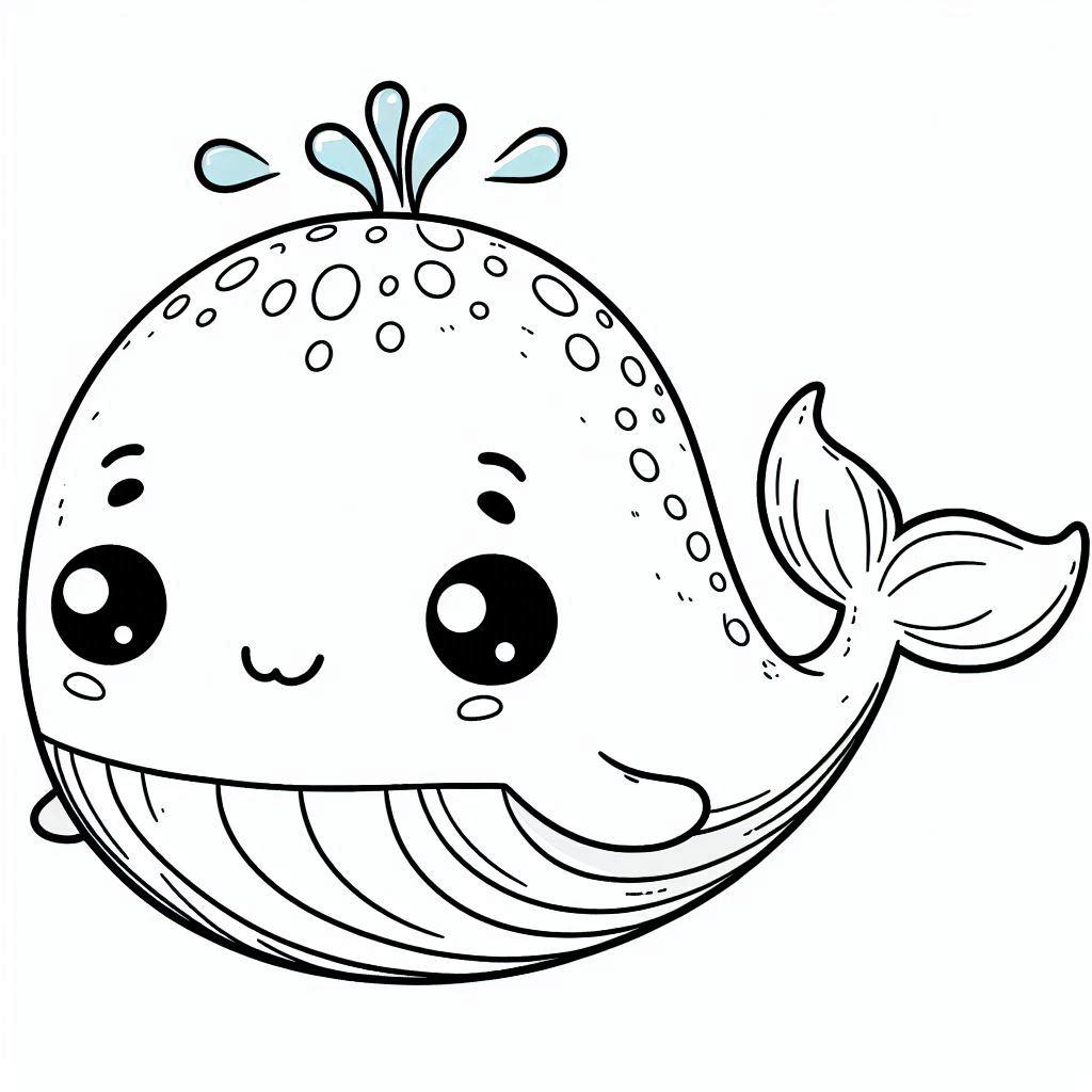 200 Pages Whale Coloring Book - Cute and Relaxing Digital Download ...
