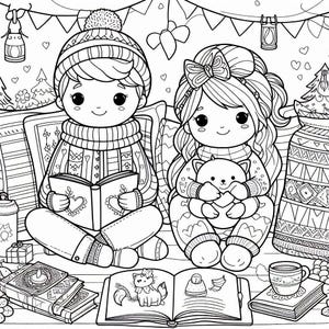 Cozy Girl and Cozy Boy Coloring Book – 300+ Pages of Relaxing ...