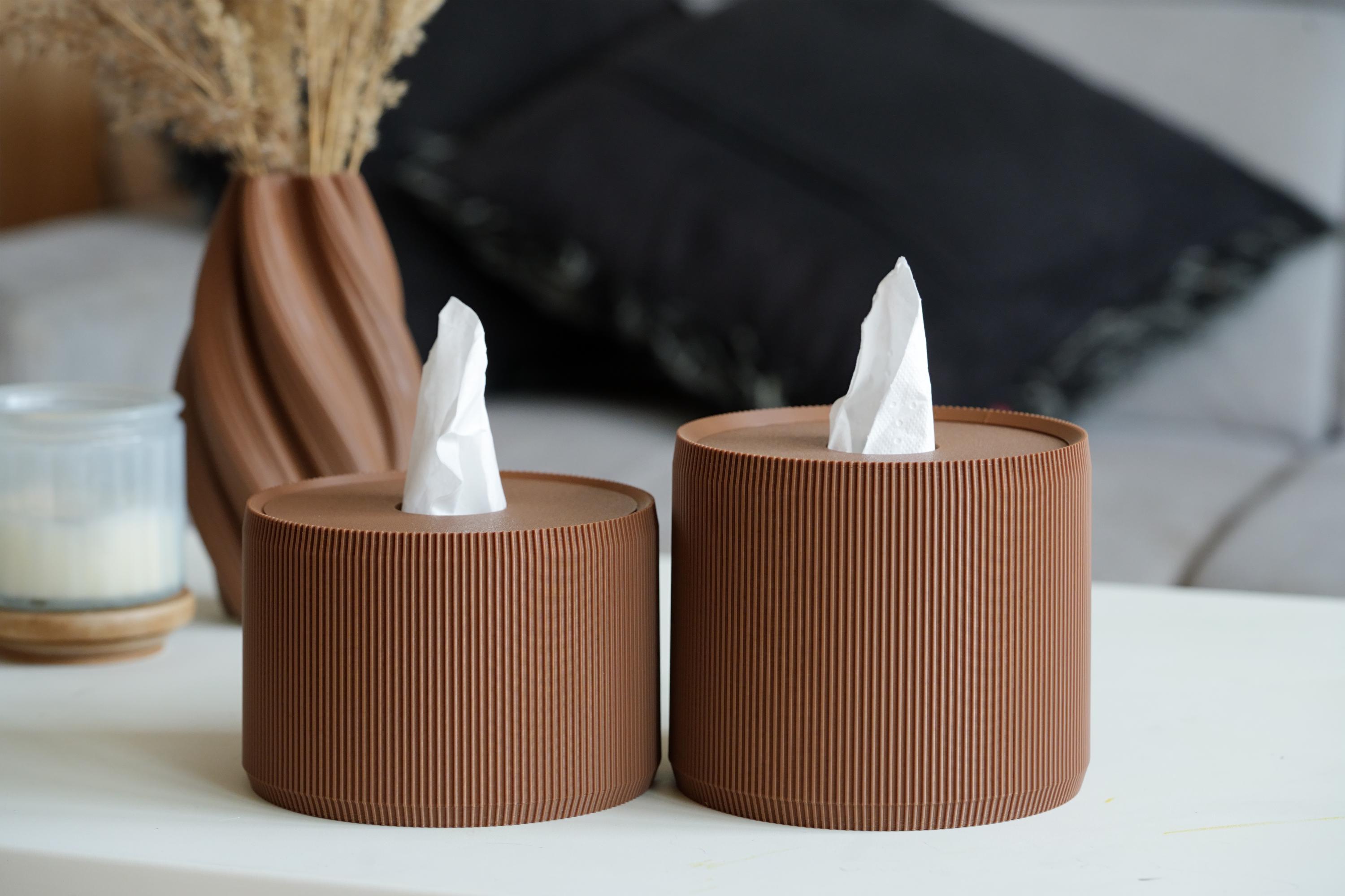 Tissue Holder Toilet Paper Dispenser Modern Round Tissue Box Cover ...