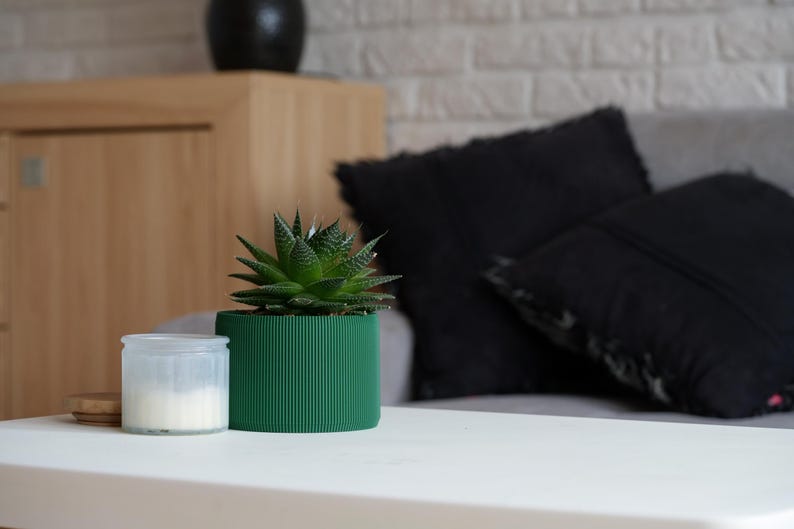 Round Tissue Box Cover Modern White Tissue Pod Minimalist Bathroom ...