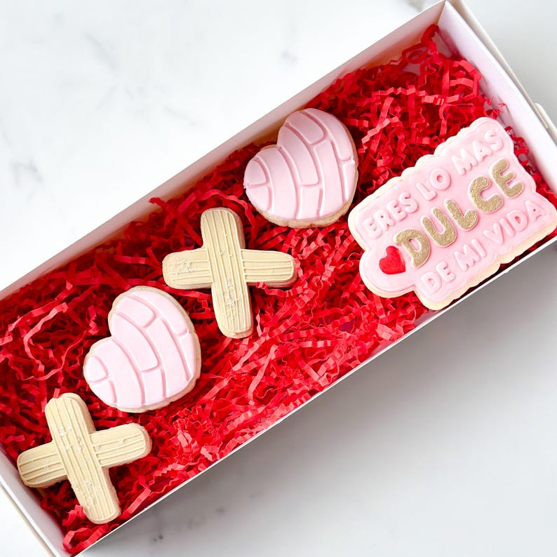 XOXO Concha Churro Valentines Day Cookie Cutter and Embosser Set ...