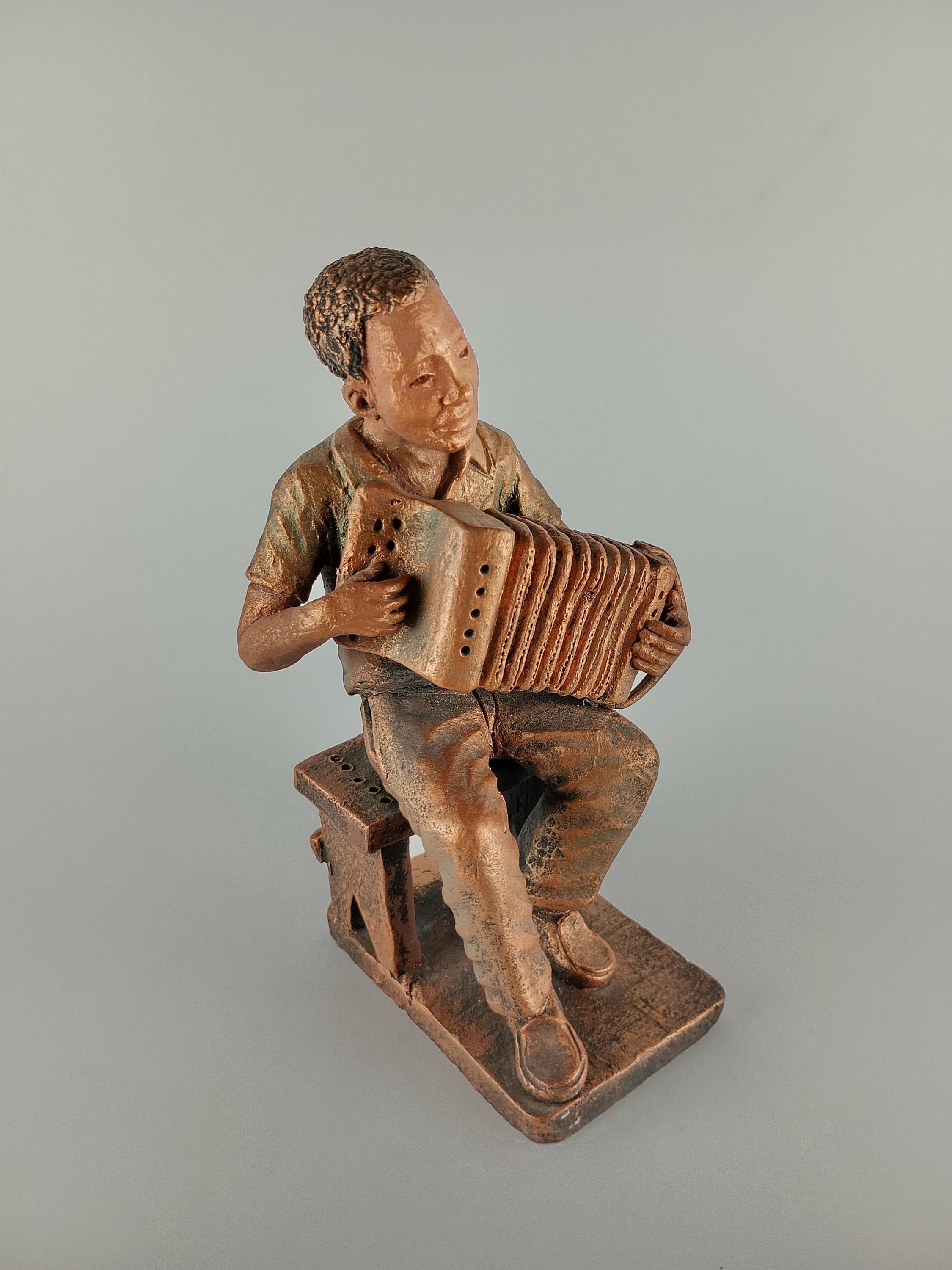 Handcrafted Dominican Accordion Player Sculpture - Etsy