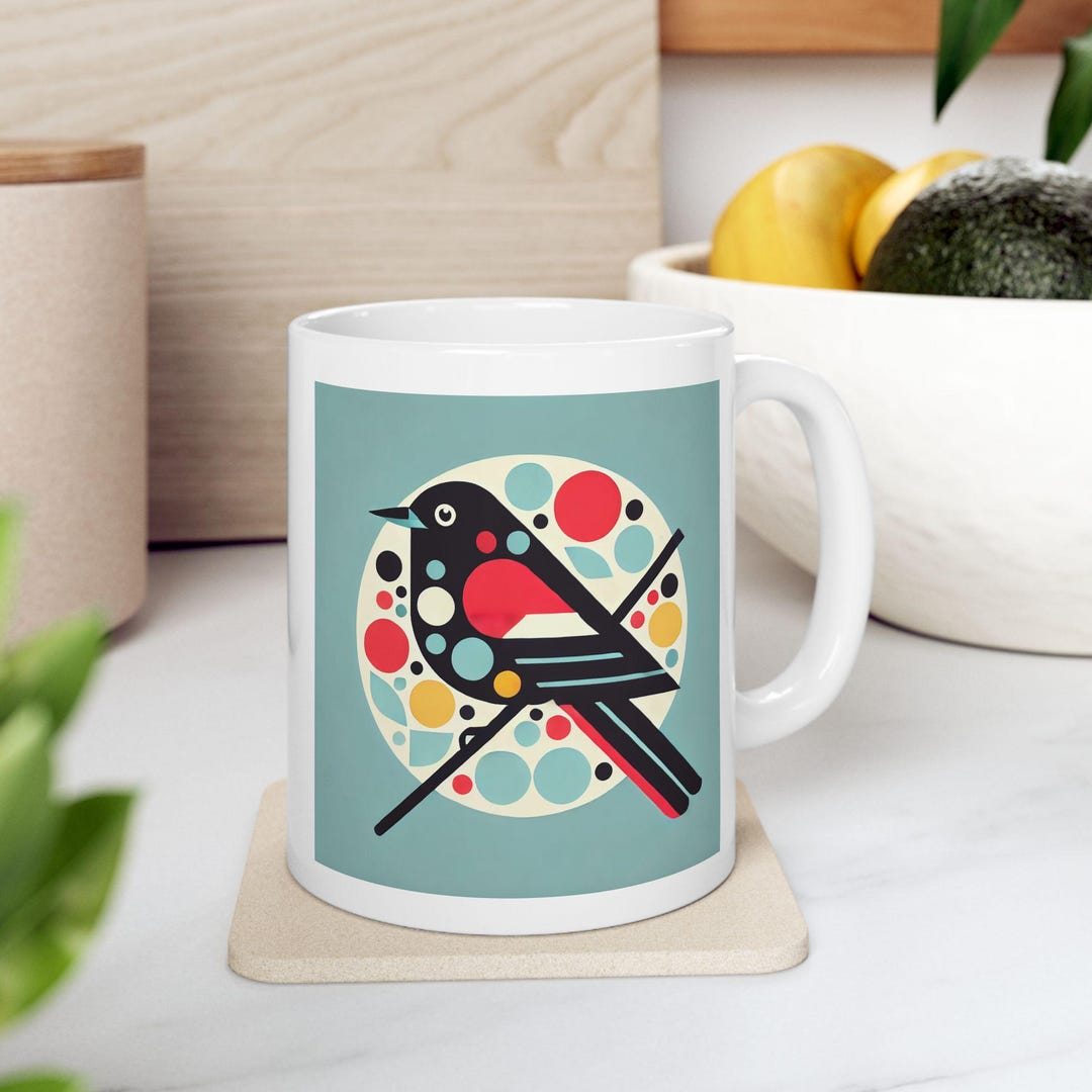 Red-winged Blackbird Deco Ceramic Mug (11 Oz.) - Etsy