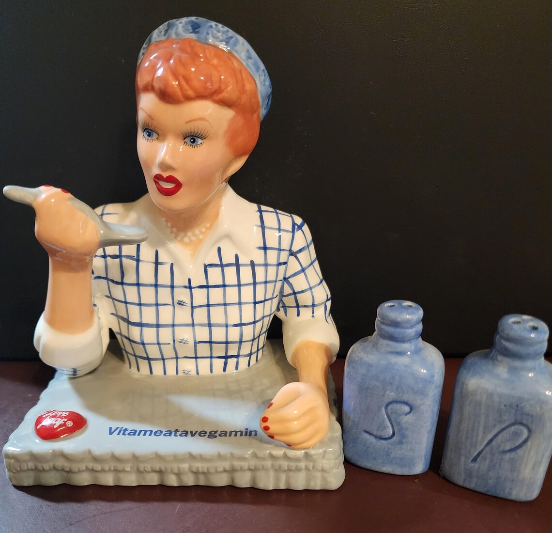 I Love Lucy Salt and Pepper Shakers With Lucille Ball Figurine ...