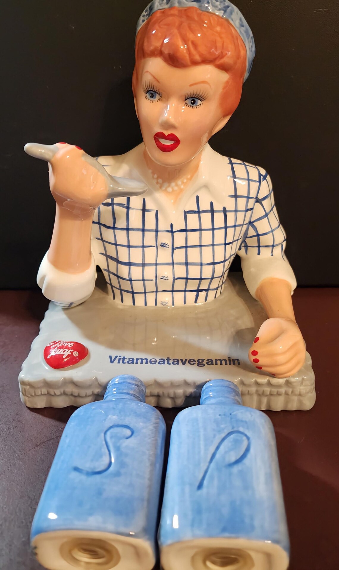 I Love Lucy Salt and Pepper Shakers With Lucille Ball Figurine ...