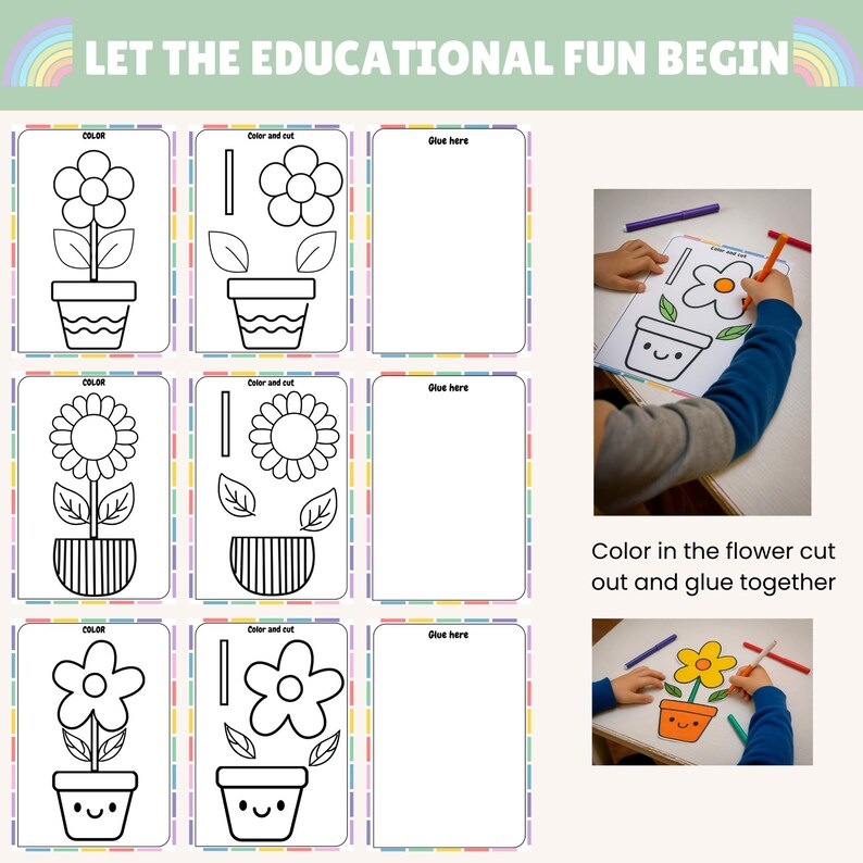 Plant Life Cycle Activity Pack: Cut & Glue Worksheets, Science Craft ...