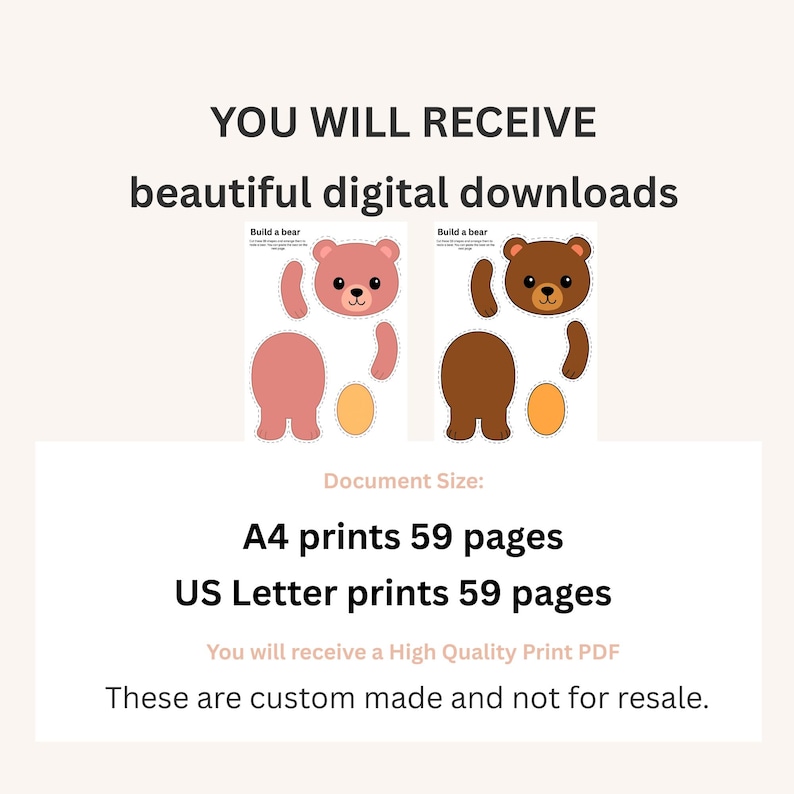 Teddy Bears Picnic Activity Bundle: Printable Crafts & Games (59 Pages ...