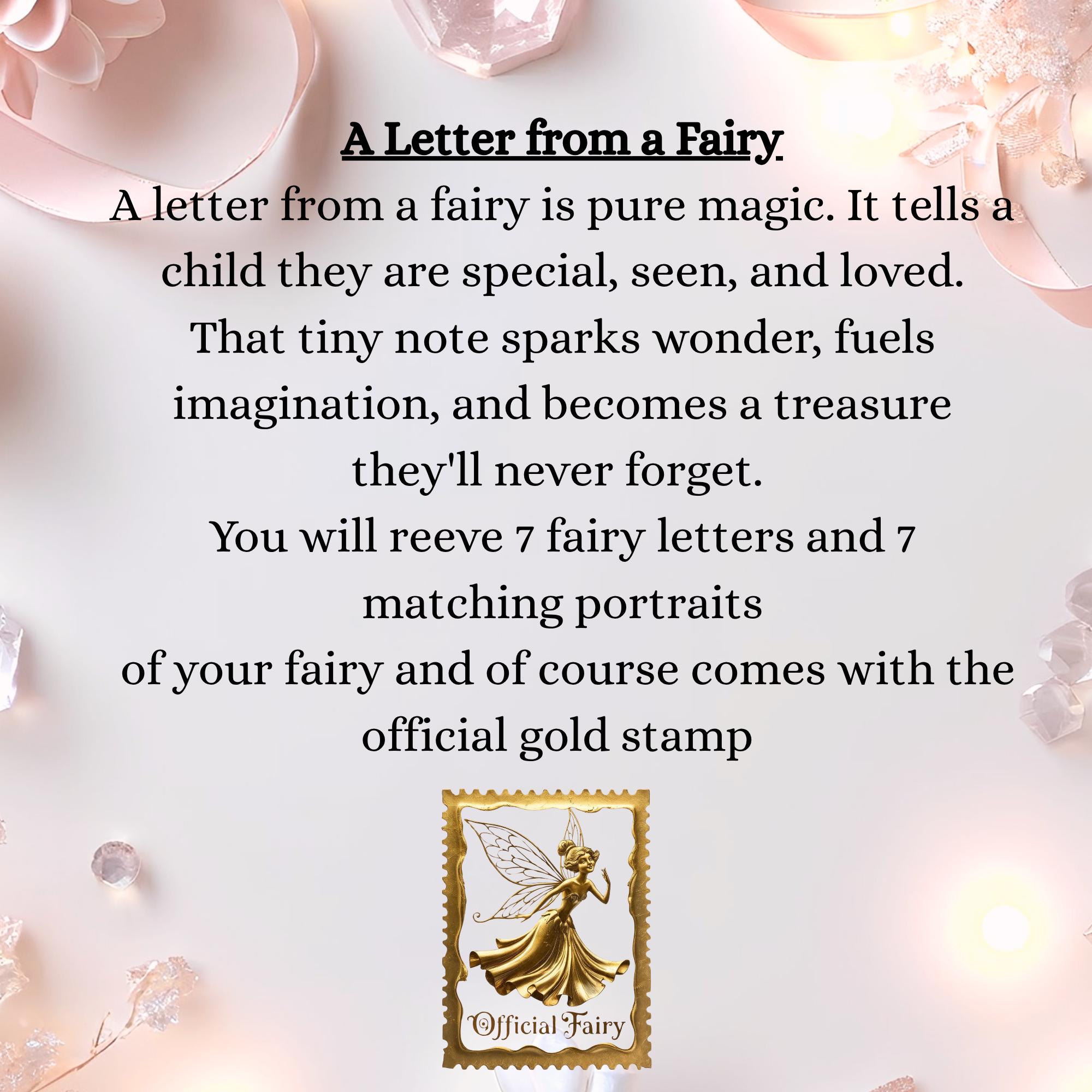 7 Fairy Letters With Matching Portraits – Digital Download | Whimsical ...