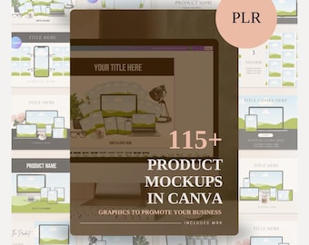 115 Canva Digital Product Mockup Templates | PLR Included | Promote ...