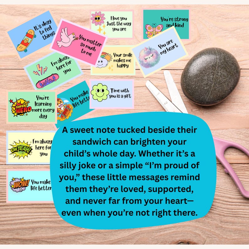 Fun Lunch Box Notes for Kids, Printable Lunchbox Notes for Everyone ...
