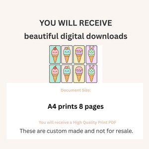 Ice Cream Matching Game: Preschool Printable Activity (A4 Digital ...