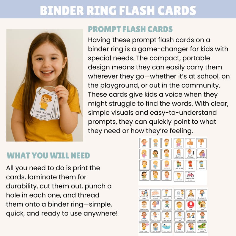 Visual Communication Cards Special Needs Visual Aid Speech Therapy ...