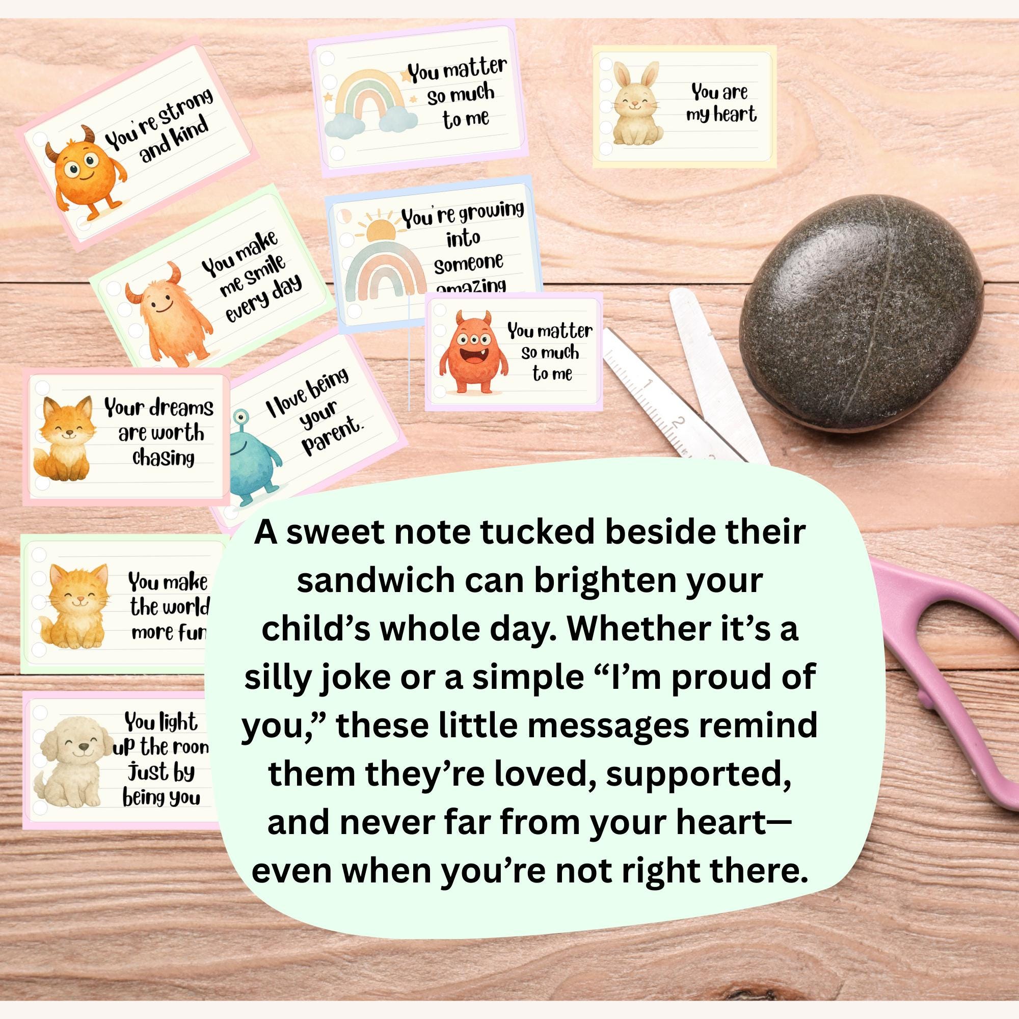 Lunch Box Notes for Kids, Printable Lunchbox Notes for Everyone ...