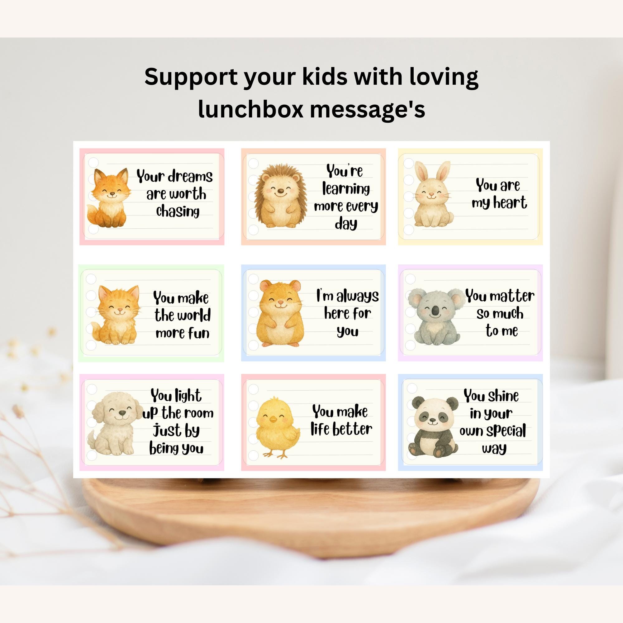 Lunch Box Notes for Kids, Printable Lunchbox Notes for Everyone ...