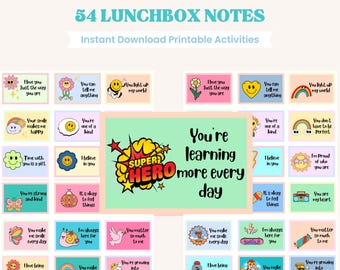Lunch Box Notes for Kids, Printable Lunchbox Notes for Everyone ...