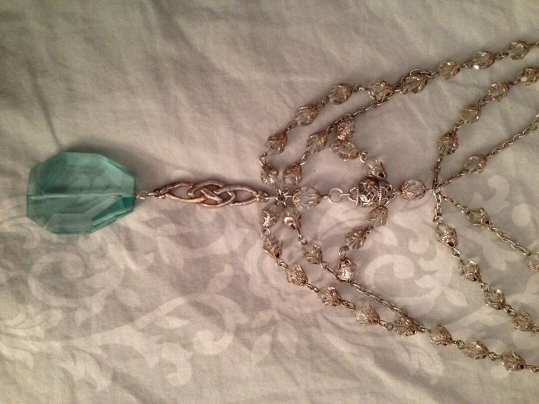 Sterling Silver Crystal Statement Necklace - Etsy