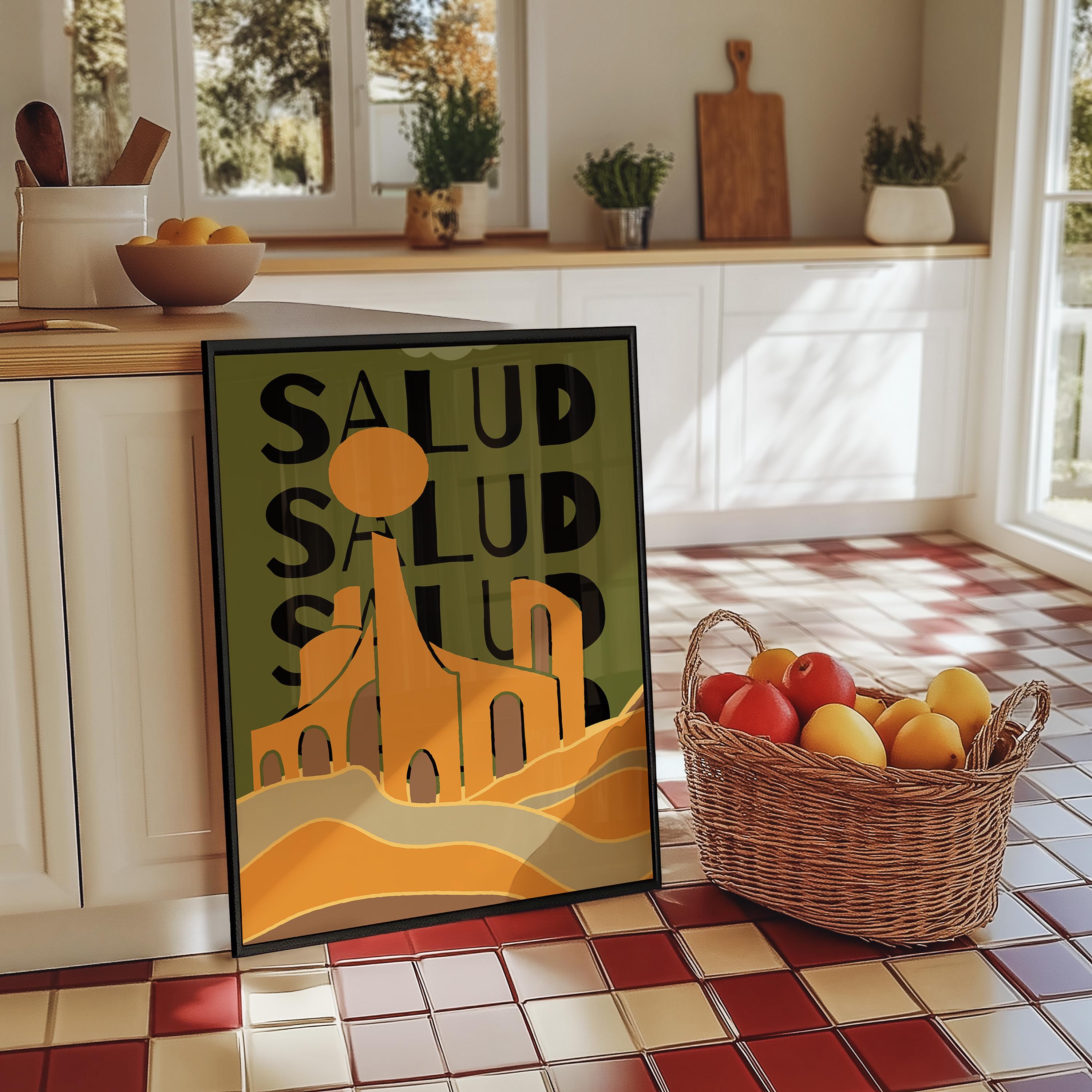Salud Mexican Kitchen Wall Art | Mexican Culture Print Mexican Vintage ...