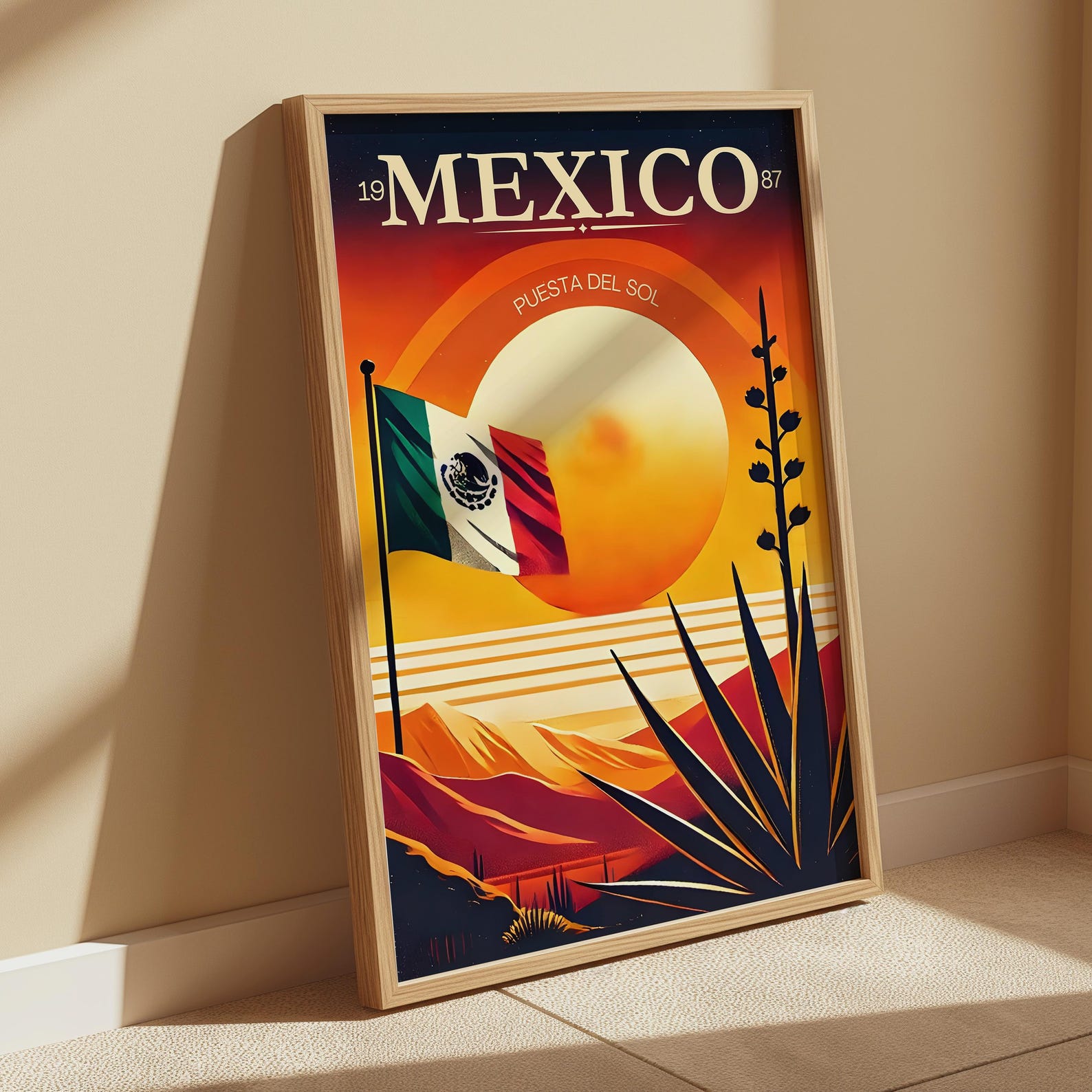 Puesta Del Sol Mexican Wall Art, Mexican Culture Print Mexican Summer ...