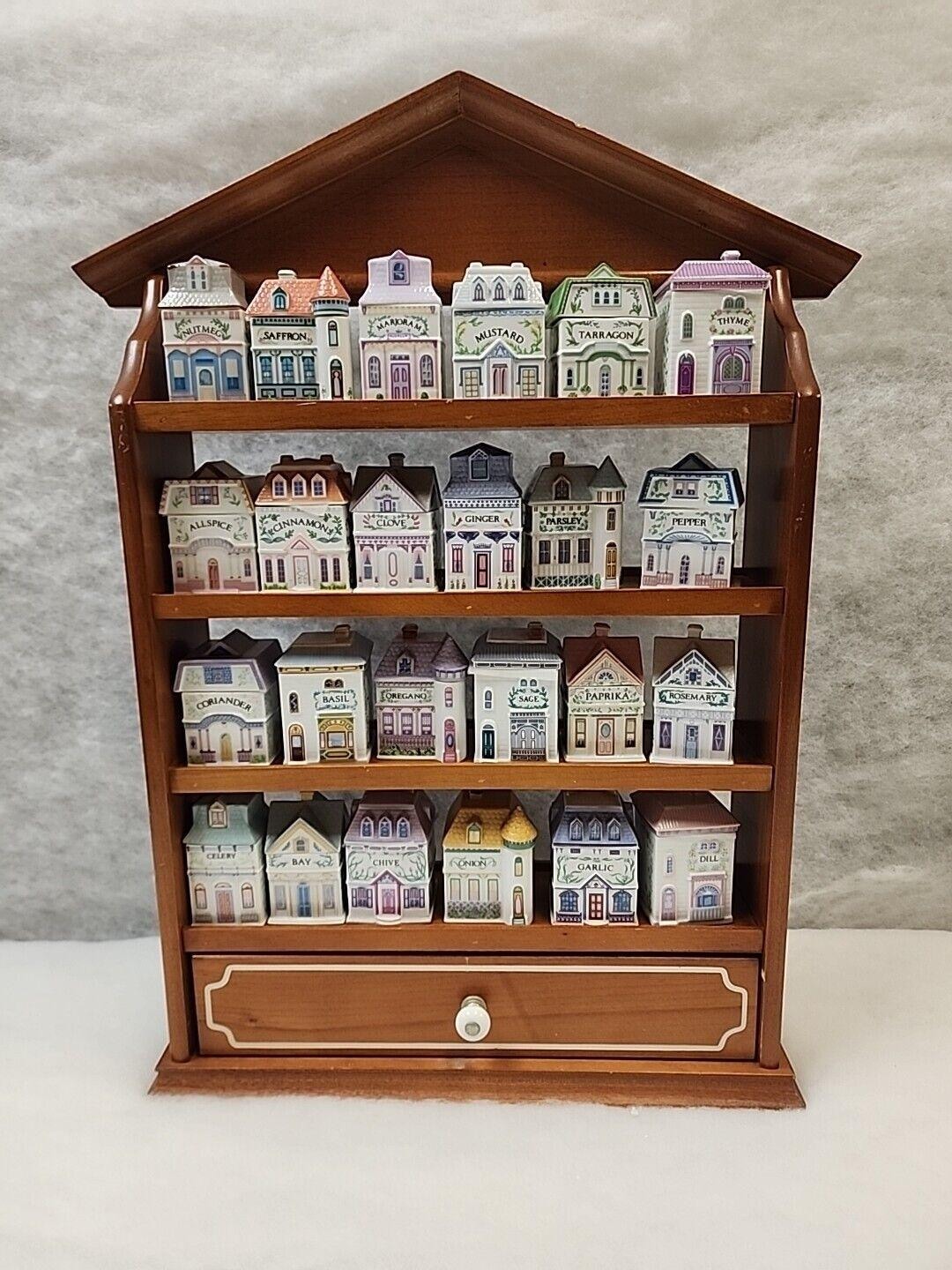1989 Lenox Spice Village Complete Set of 24 Spice Jar Houses With ...