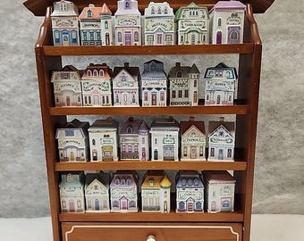 1989 Lenox Spice Village Complete Set of 24 Spice Jar Houses With ...