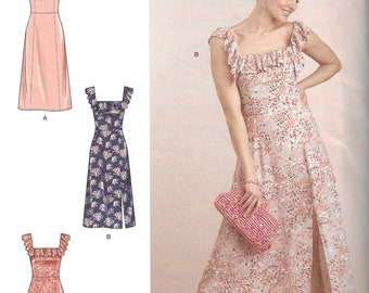 Very Easy Vogue Pattern V9237 Loose-fitting Pullover Dress Has Back ...