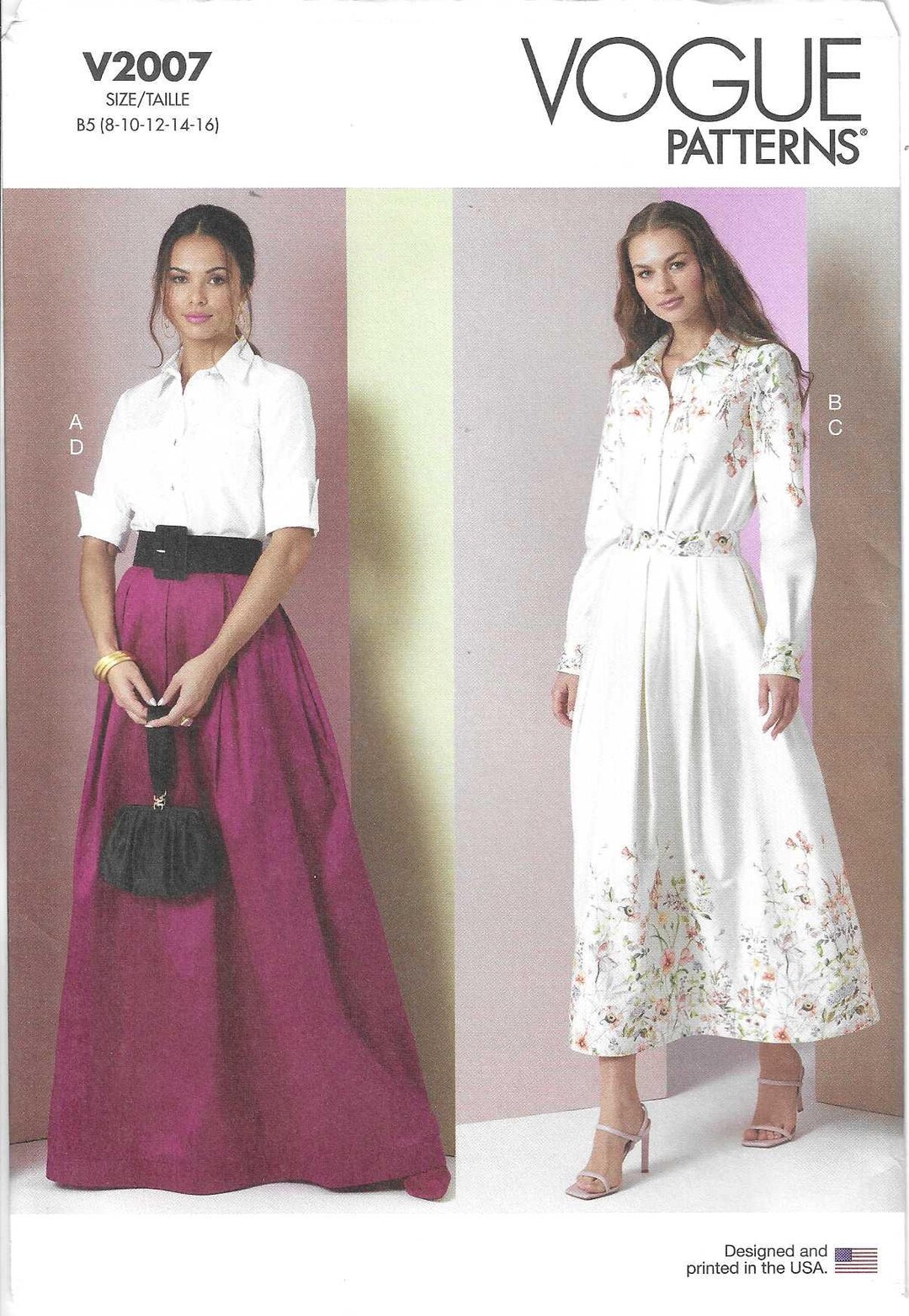 Vogue Pattern V2007 Two Piece Dresses Have Sleeve and Length Variations ...