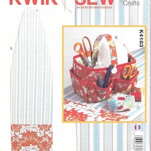 Kwik Sew Pattern K4183 Ironing Board Cover Sewing Accessories Basket ...