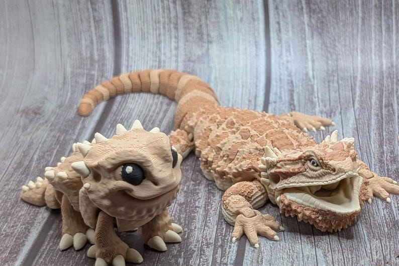 Realistic Articulating Bearded Dragon - 3D Printed - Etsy
