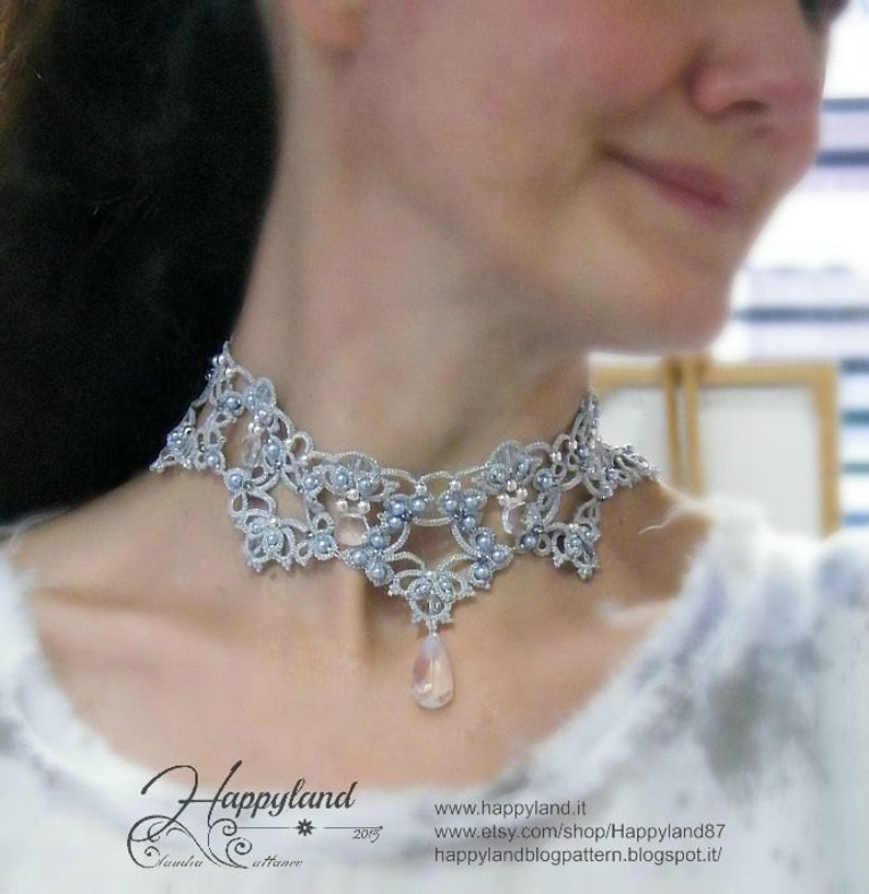 Frozen Realm Necklace Needle Tatting Kit and Tutorial Step - Etsy