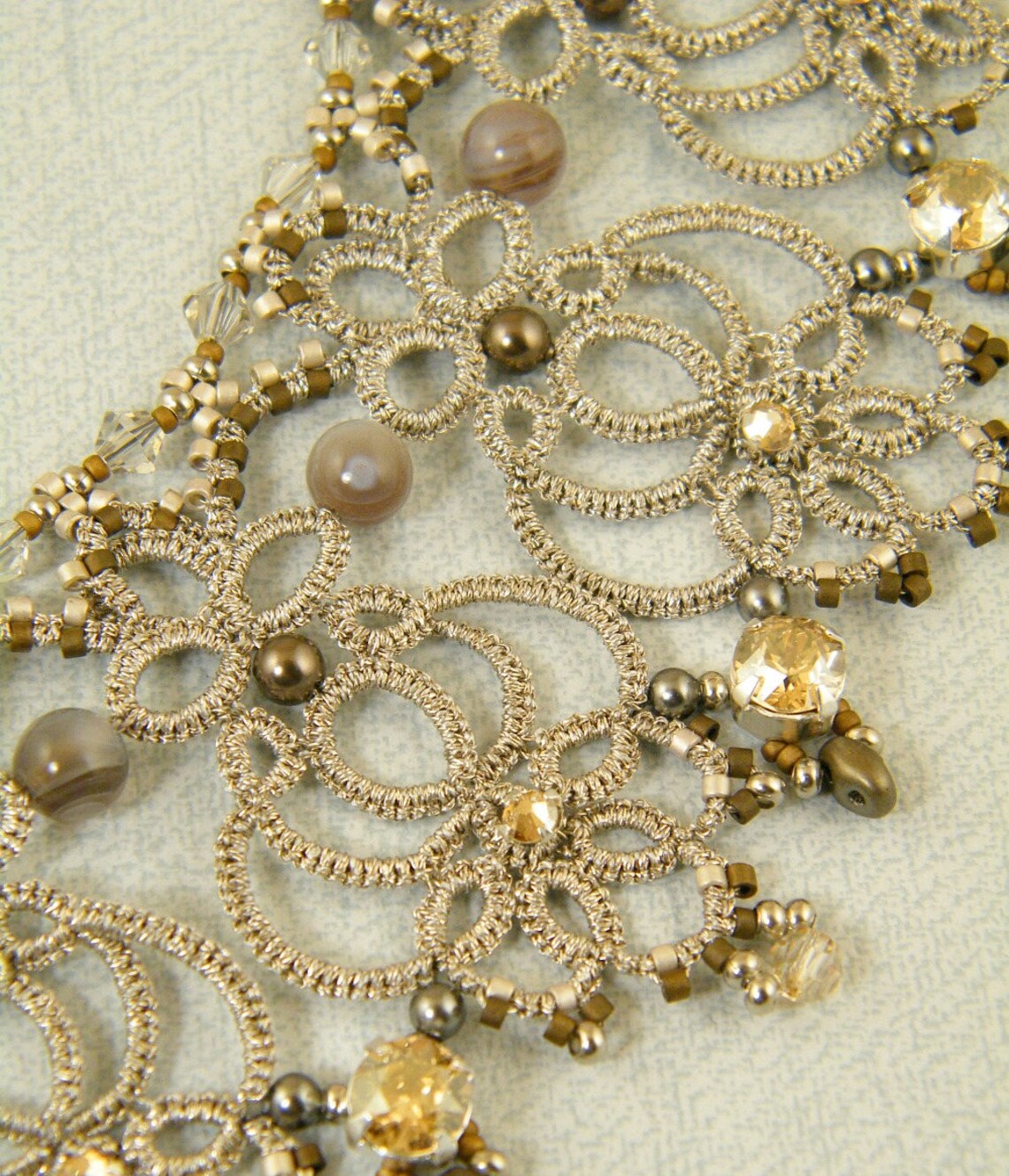 Victoria Necklace Needle Tatting Kit and Tutorial Step by | Etsy