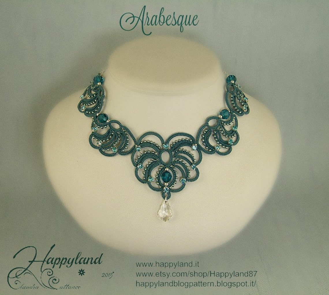 Arabesque Necklace Needle Tatting Kit and Tutorial Step by - Etsy