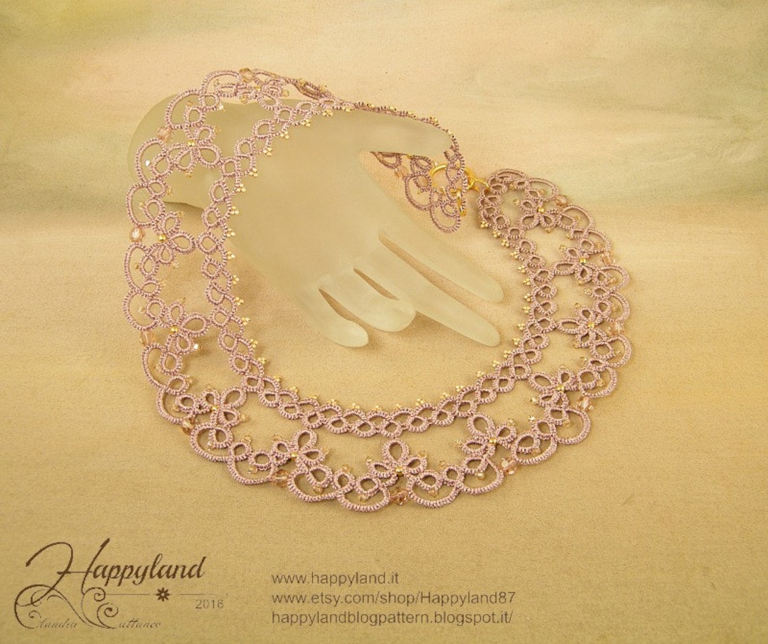 Venus Necklace , Needle Tatting Kit and Tutorial Step by Step - Etsy