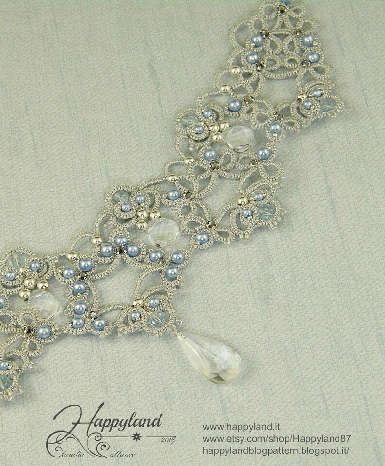 Frozen Realm Necklace Needle Tatting Kit and Tutorial Step - Etsy