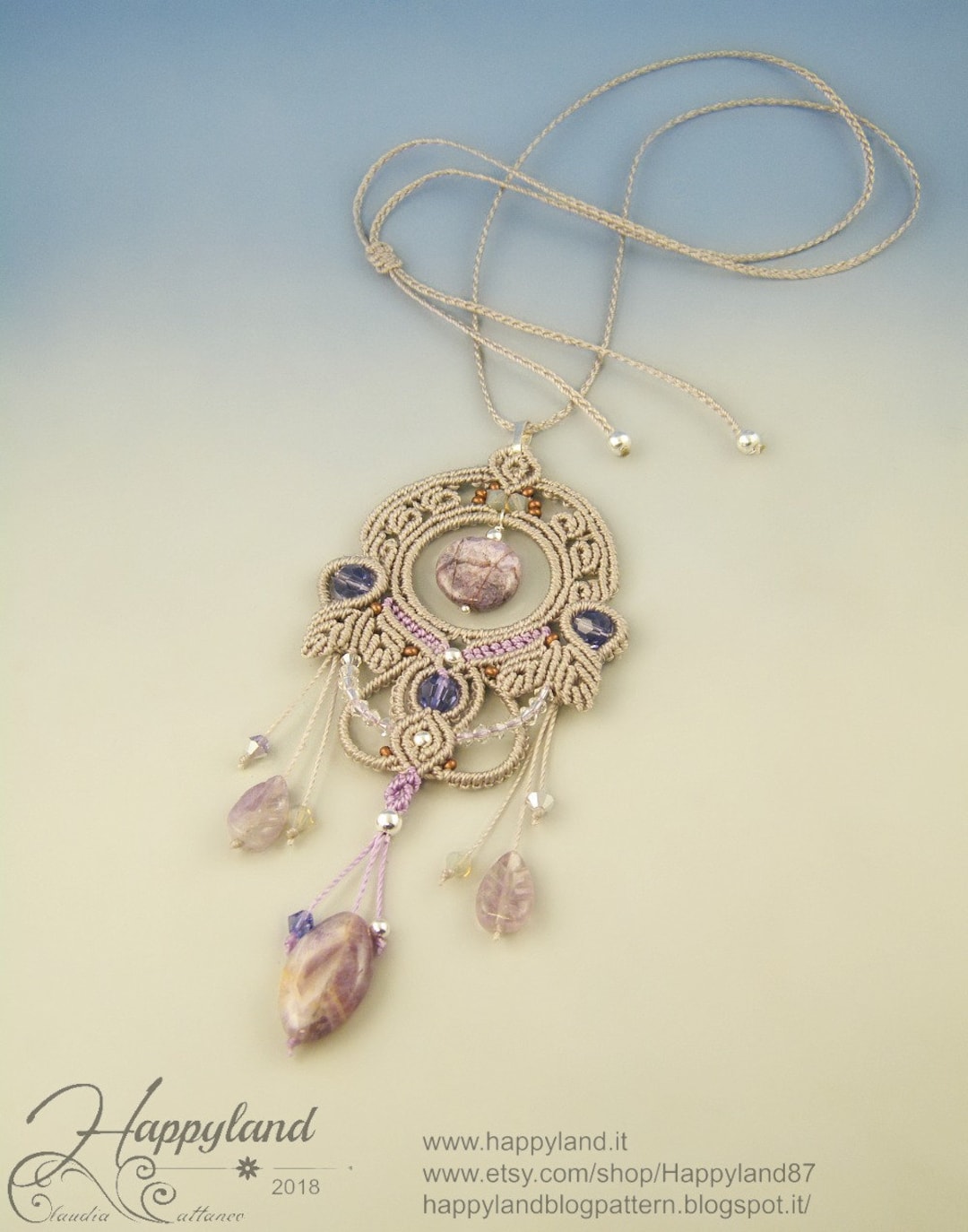 Mystical Pendant, Macramè Tutorial, 51 Photos Step by Step - Etsy