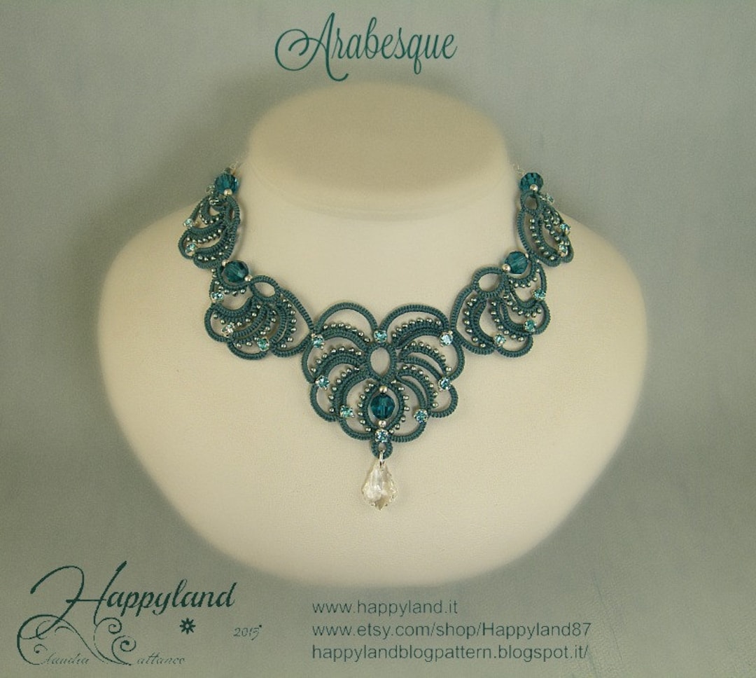 Arabesque, Needle Tatting Necklace , Pattern - Etsy