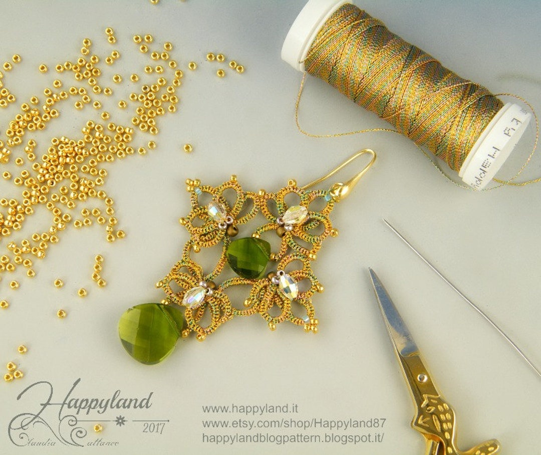 Splinter,needle Tatting Earrings Tutorial - Etsy