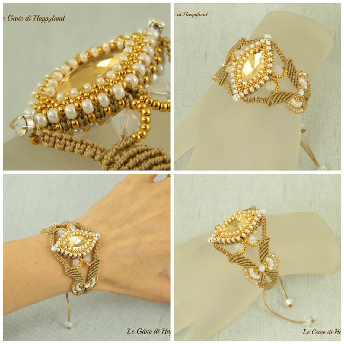 Elizabeth Macramè Bracelet Tutorial Step by Step - Etsy