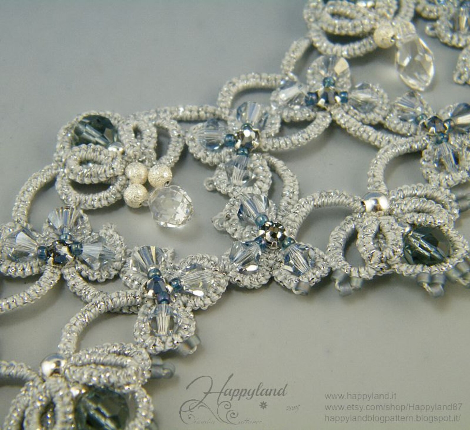 Frozen Realm Necklace Needle Tatting Kit and Tutorial Step - Etsy
