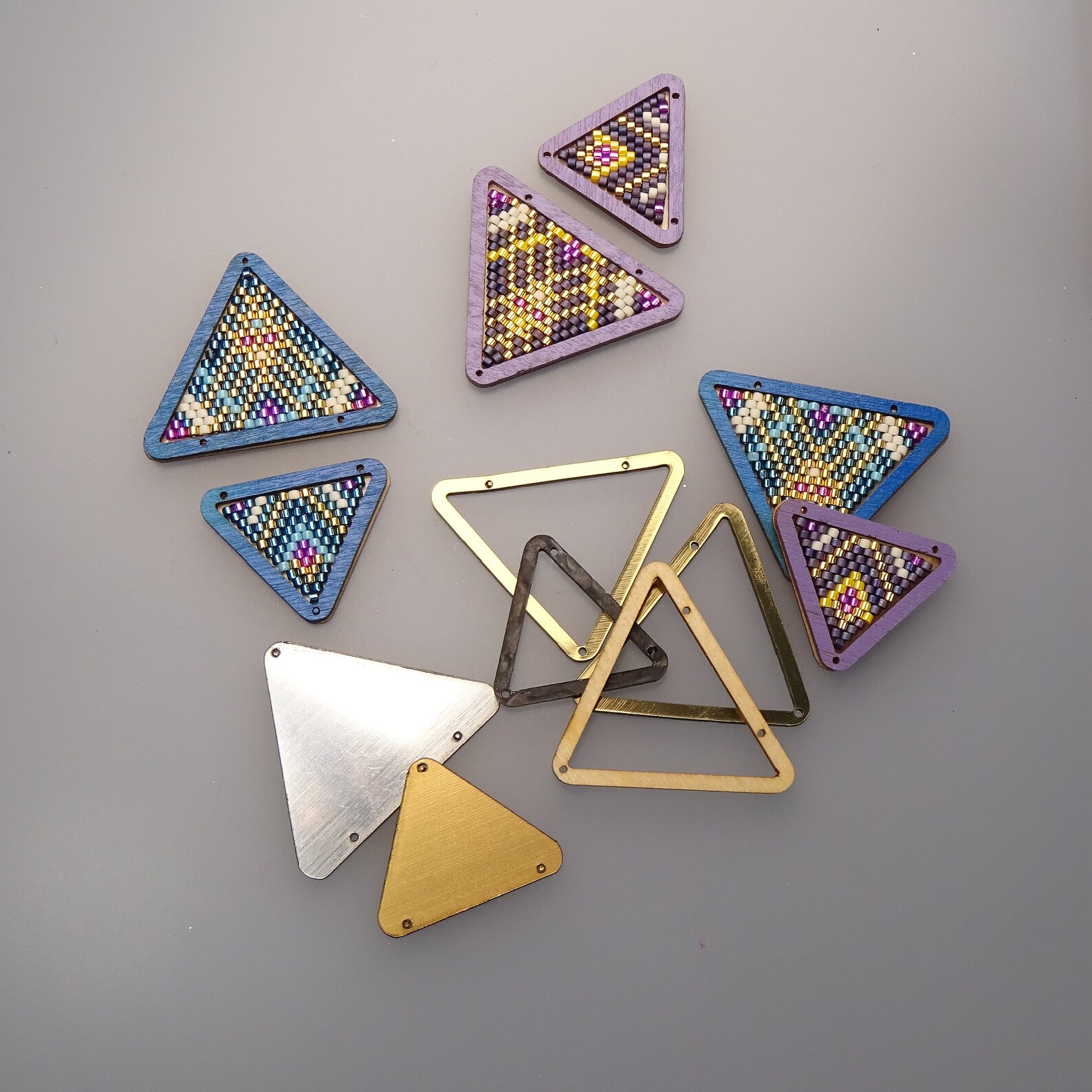 Double Triangles. Laser Cut Frame for Peyote and Brick Stitch - Etsy