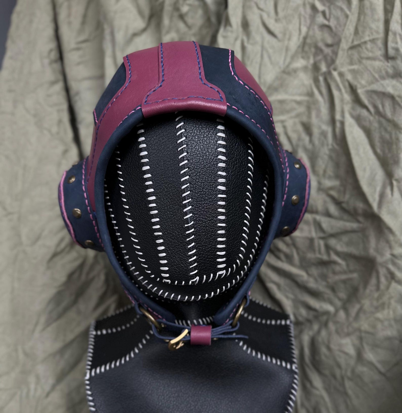 Handcrafted Leather Helmet With Strap and Metal Details Steampunk ...